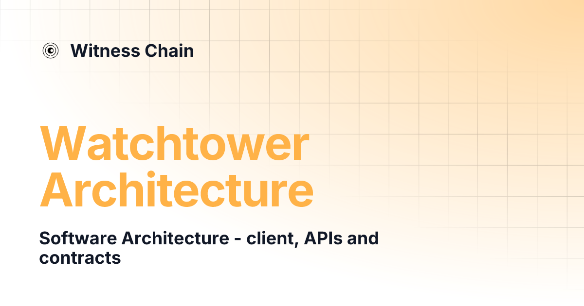 Watchtower Architecture | Witness Chain